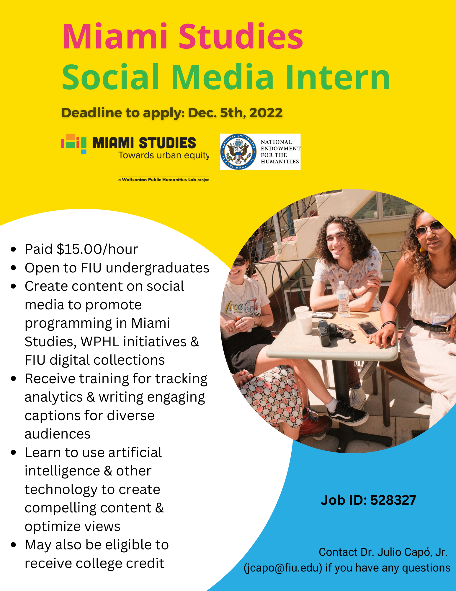 Paid Internship Opportunity with Miami Studies – Digital Scholar Studio